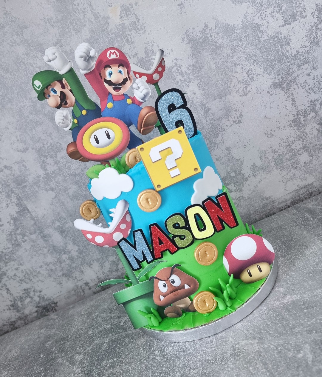 Mario Cake Topper Set - Etsy UK