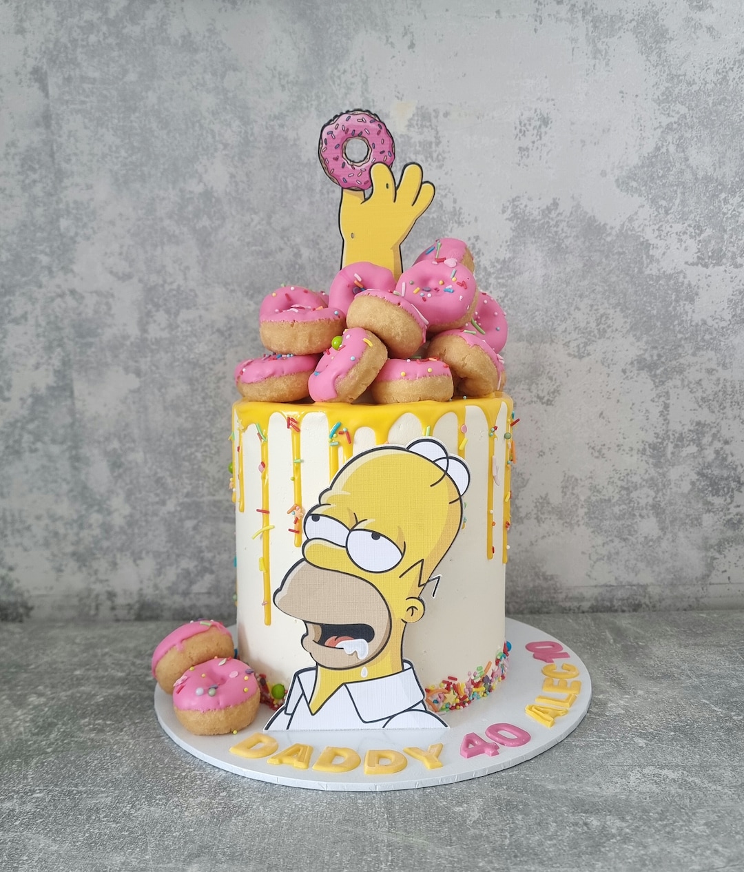 Homer Cake Topper Set - Etsy UK