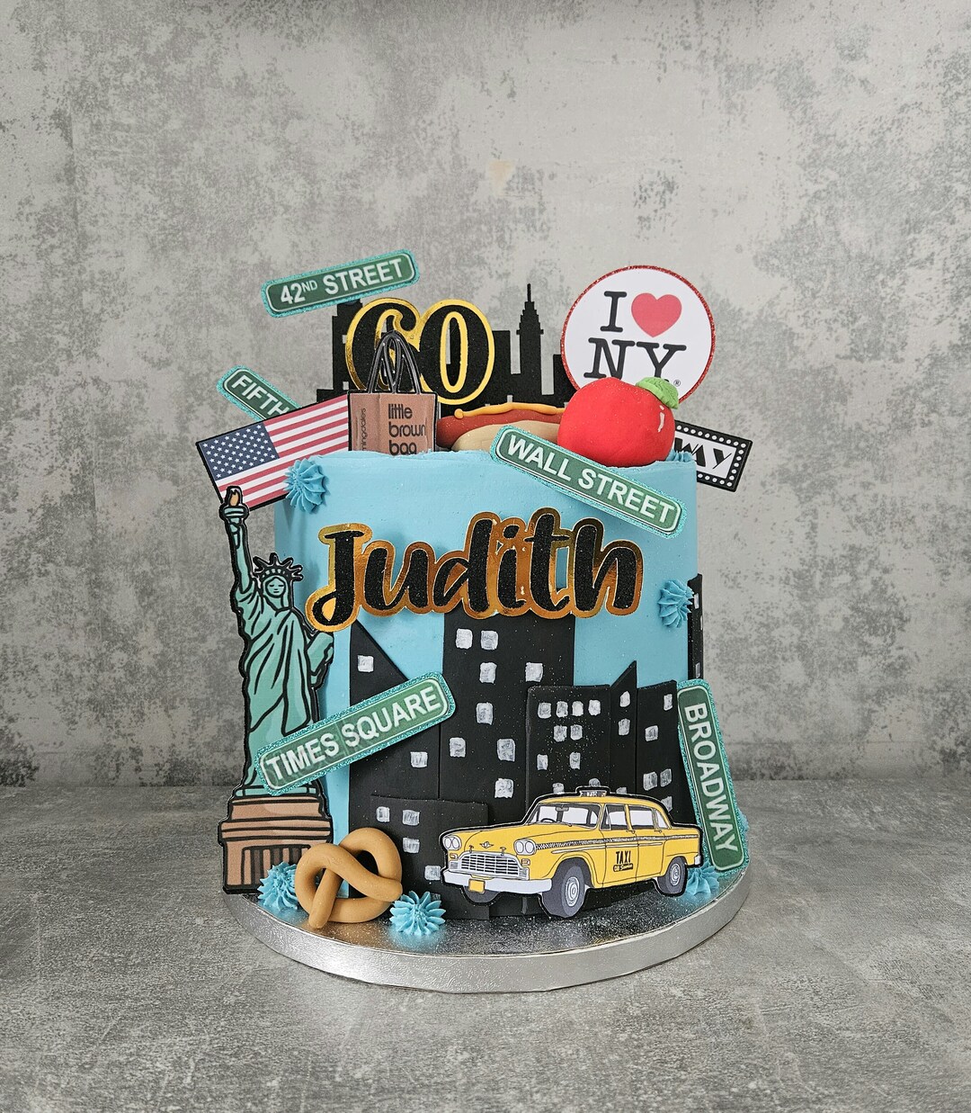 New York Themed Cake Topper Set - Etsy UK