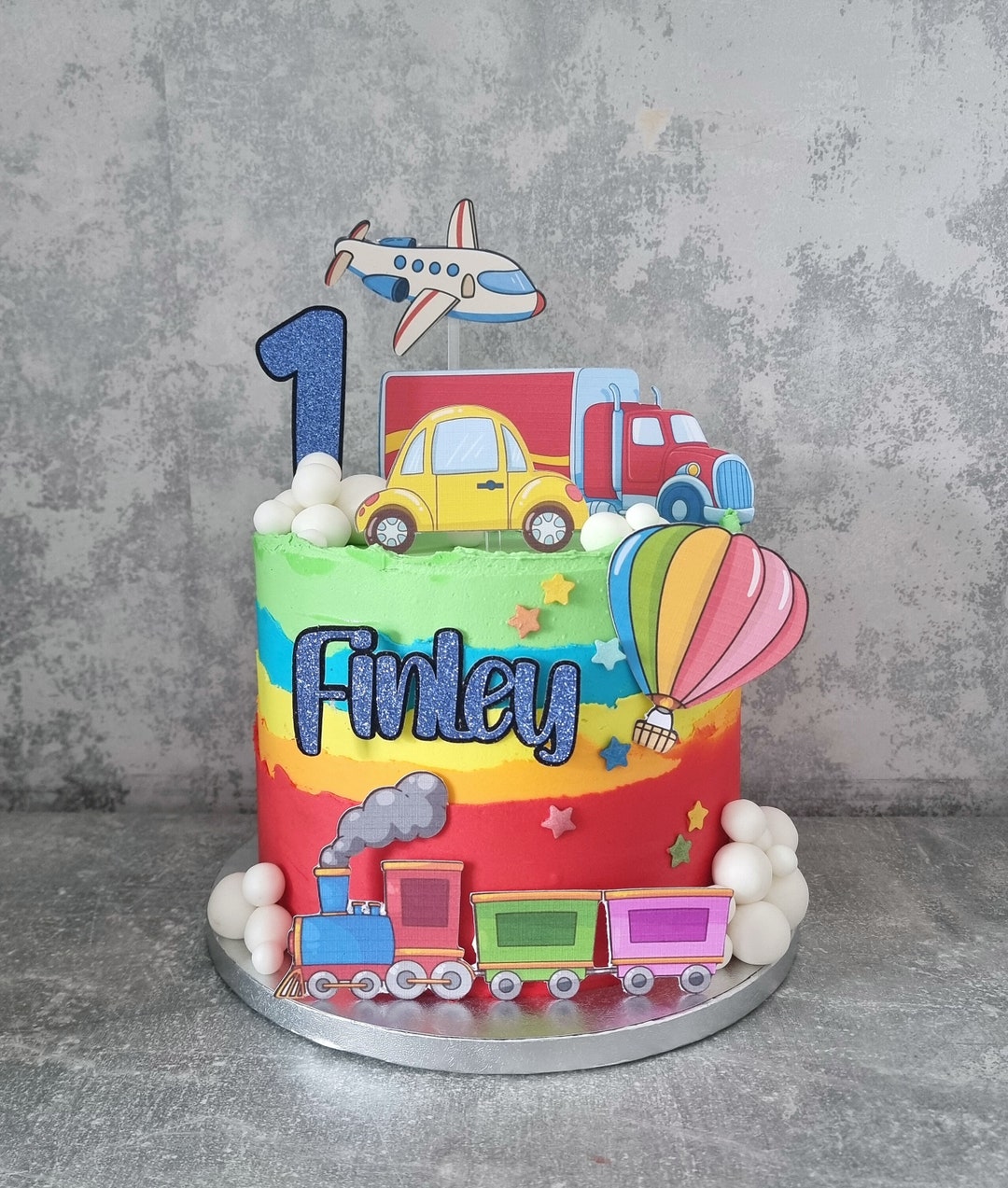 Vehicles/transport Car Themed Cake Topper Set - Etsy