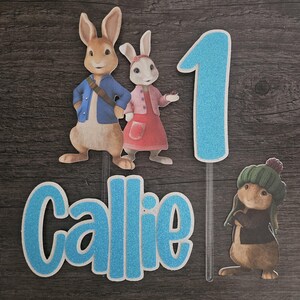 Rabbit Cake Topper Set - Etsy UK