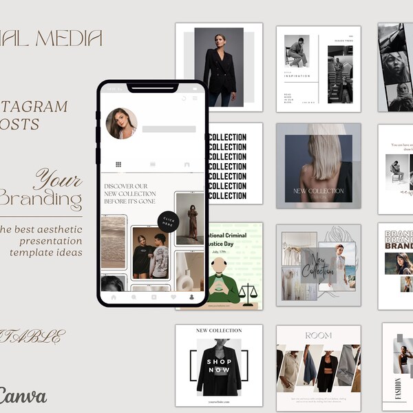 Instagram Magazine Template - Etsy