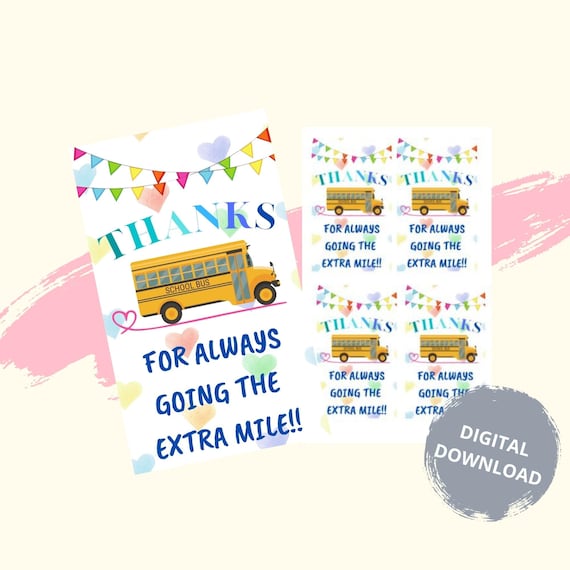 PRINTABLE Bus Driver Tag Instant Download Cute Bus Driver | Etsy