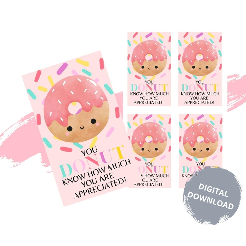 PRINTABLE Donut Tag Instant Download Donut Treat Tag Cute | Etsy