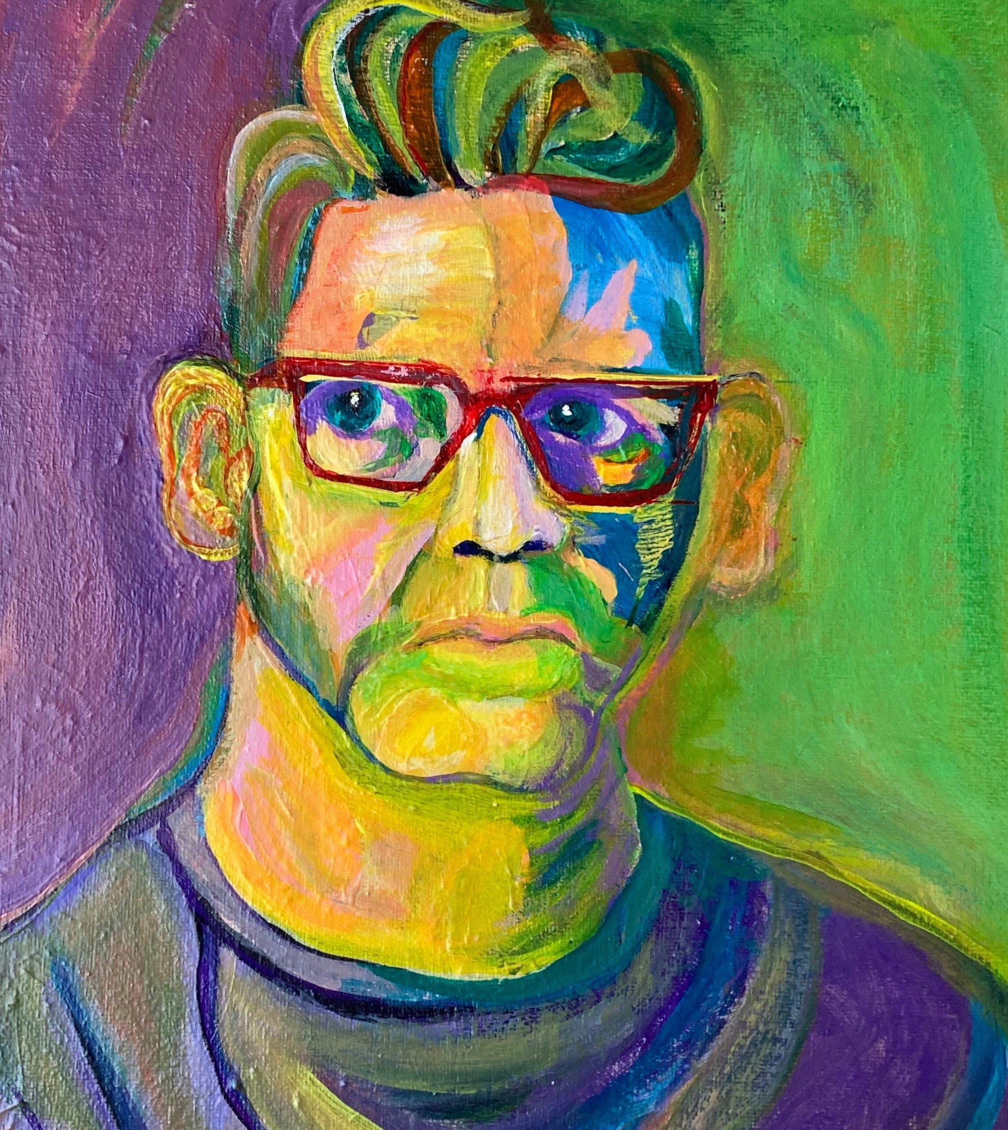 Self Portrait of Artist, Abstract Portrait, Abstract Figure Acrylic ...