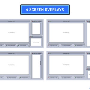 Basic Stream Overlay Package for Twitch & Youtube, Retro Theme Overlay ...