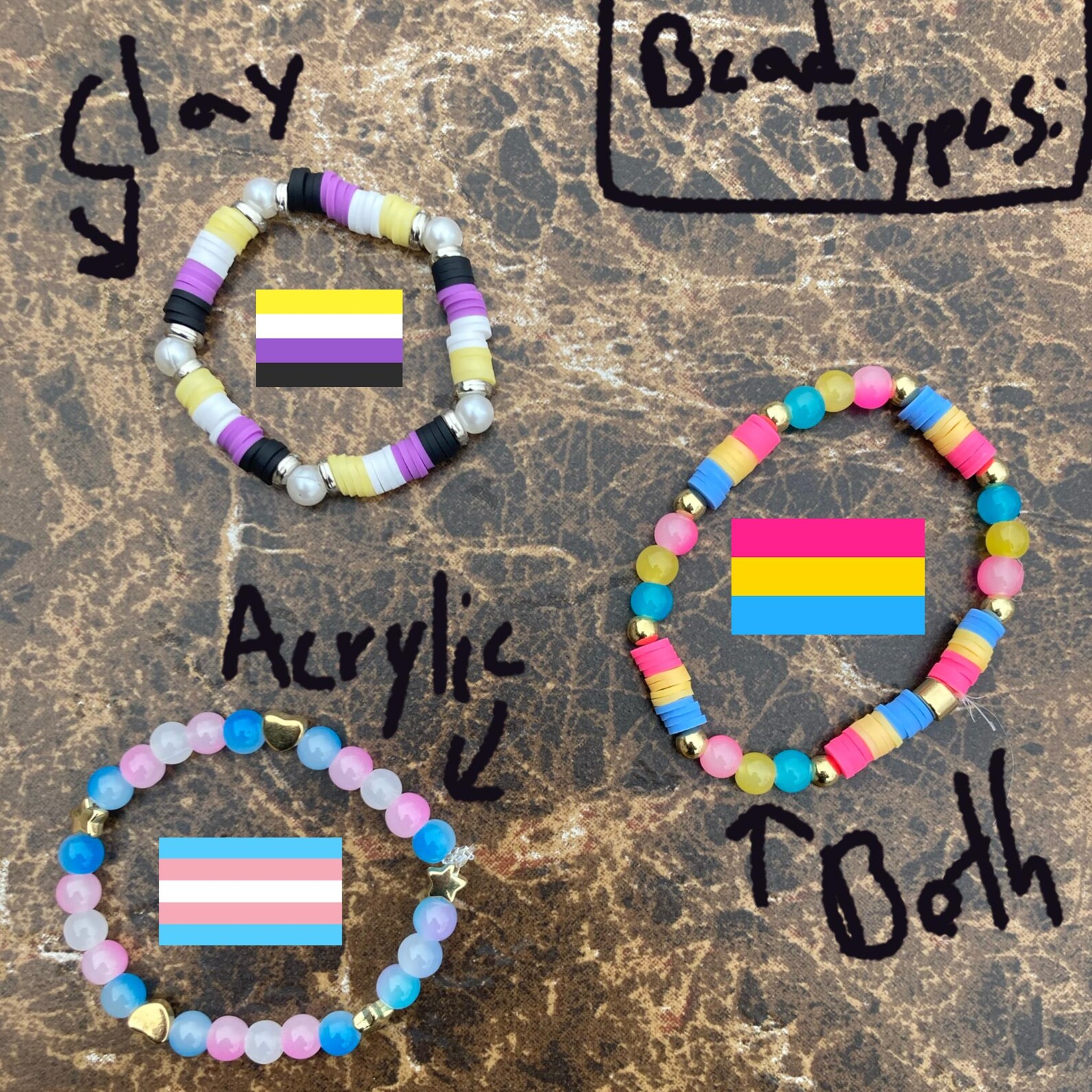 Custom PRIDE FLAG Bracelet!