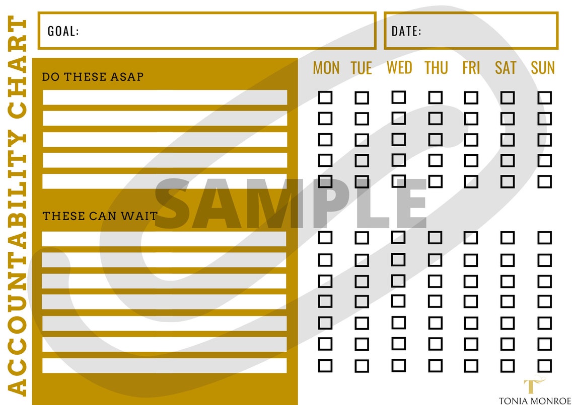 Accountability Chart Download - Etsy