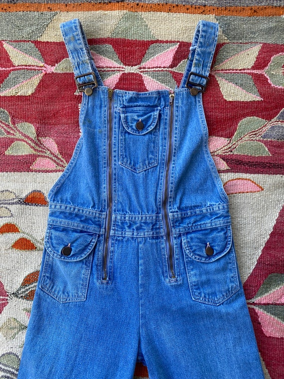 Vintage 1970's Double Zipper High Waisted Bellbottom … - Gem