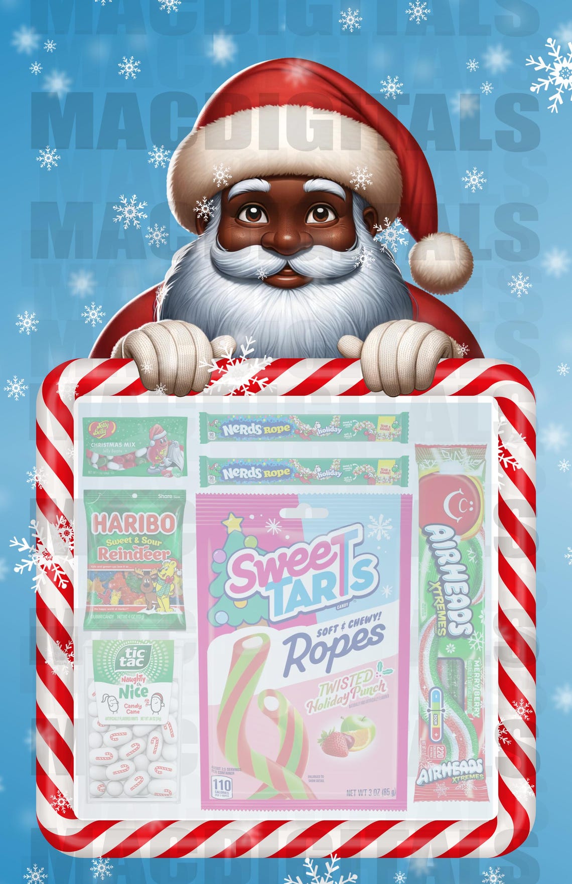 Giant Christmas Cards, Jumbo Christmas Cards, Peeking Santa, Black ...