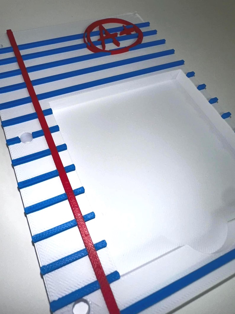 Notebook Paper Notepad Holder STL | 3D Print File | Teacher Gift ...