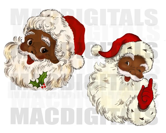 African American Santa Claus Clipart