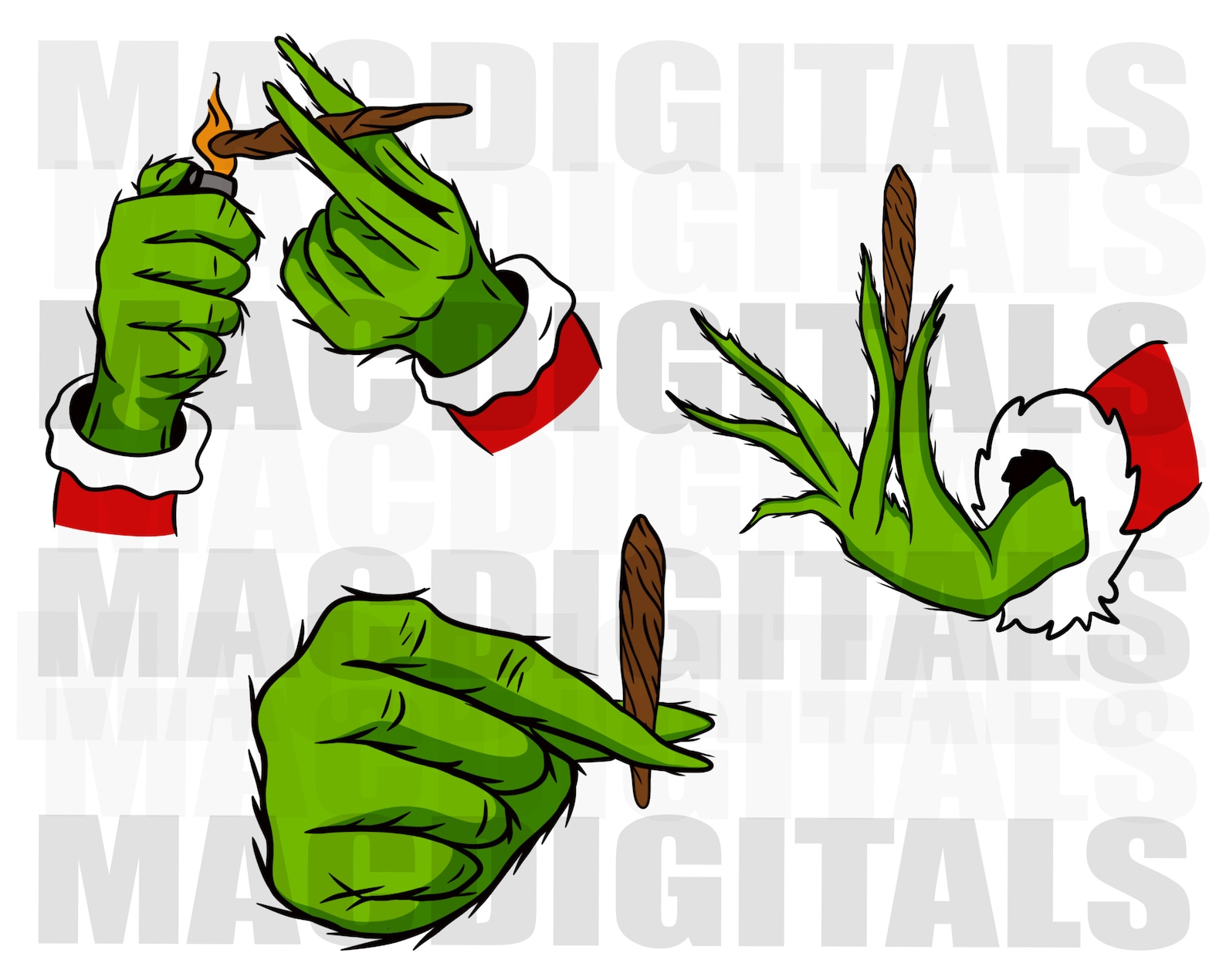 Grinch Hand Grinch Cannabis Christmas Weed Joint Grinch - Etsy Finland