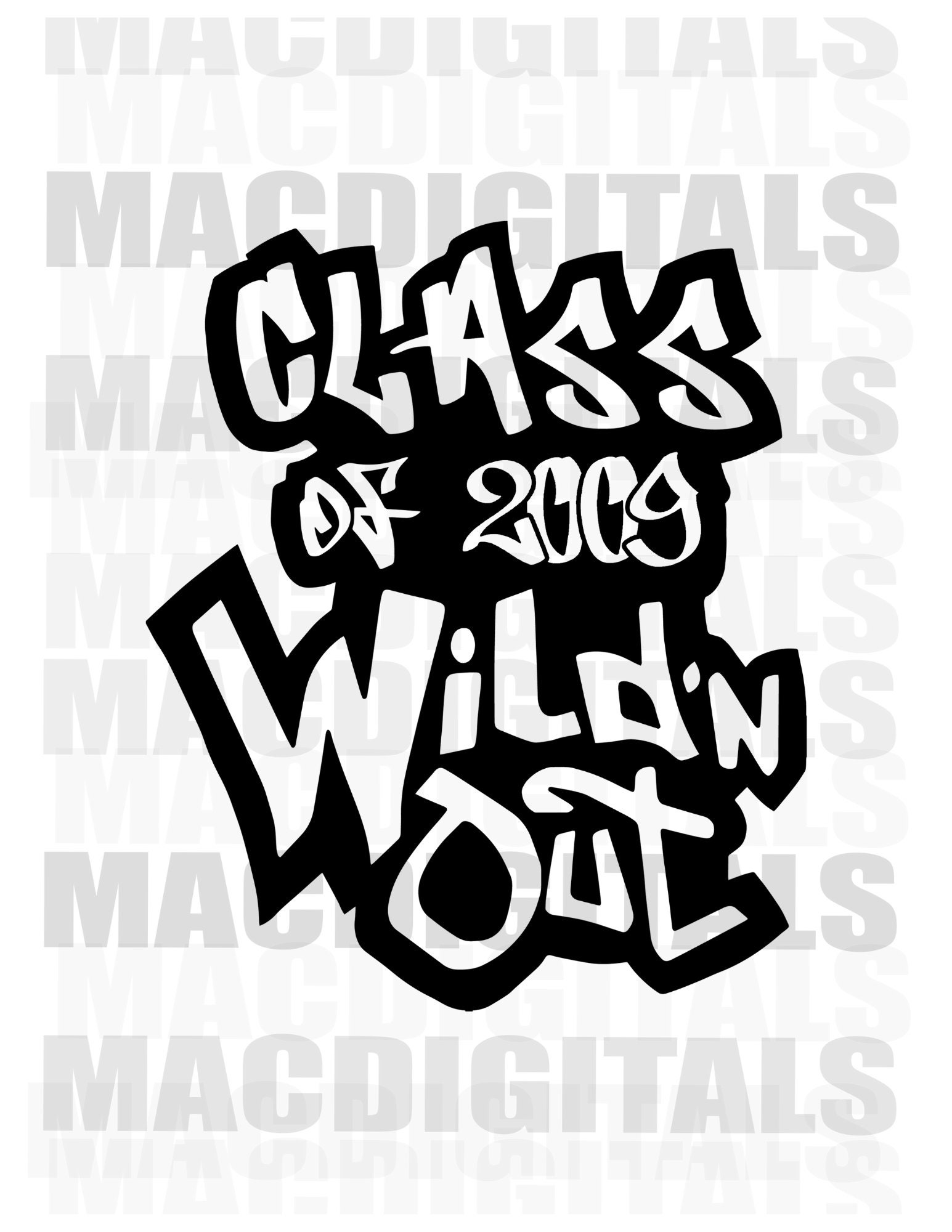 Wildn Out Graduation Wildn Out Class Of 2009 Senior Design Etsy
