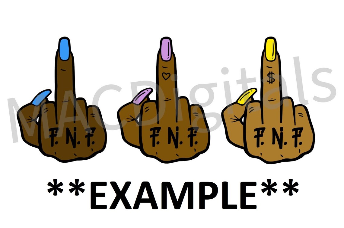 F. N. F. SVG FNF Middle Finger SVG Cut File, Bundle, Digital Download ...