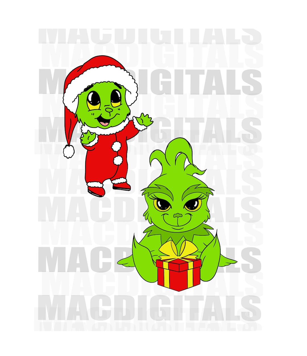 Baby Grinch Cute Christmas Clipart Grinch Christmas - Etsy