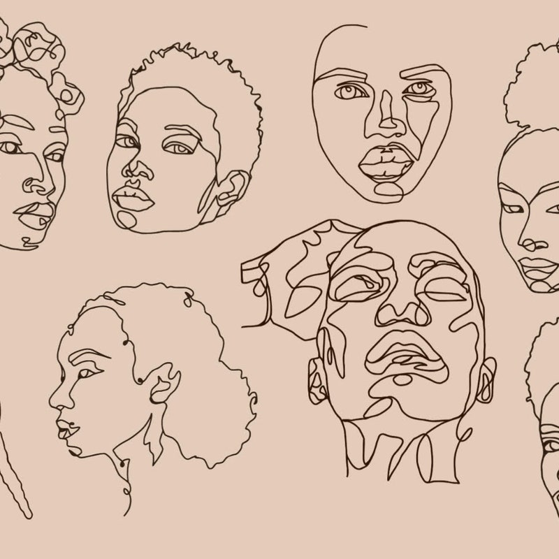 African Line Art - Etsy