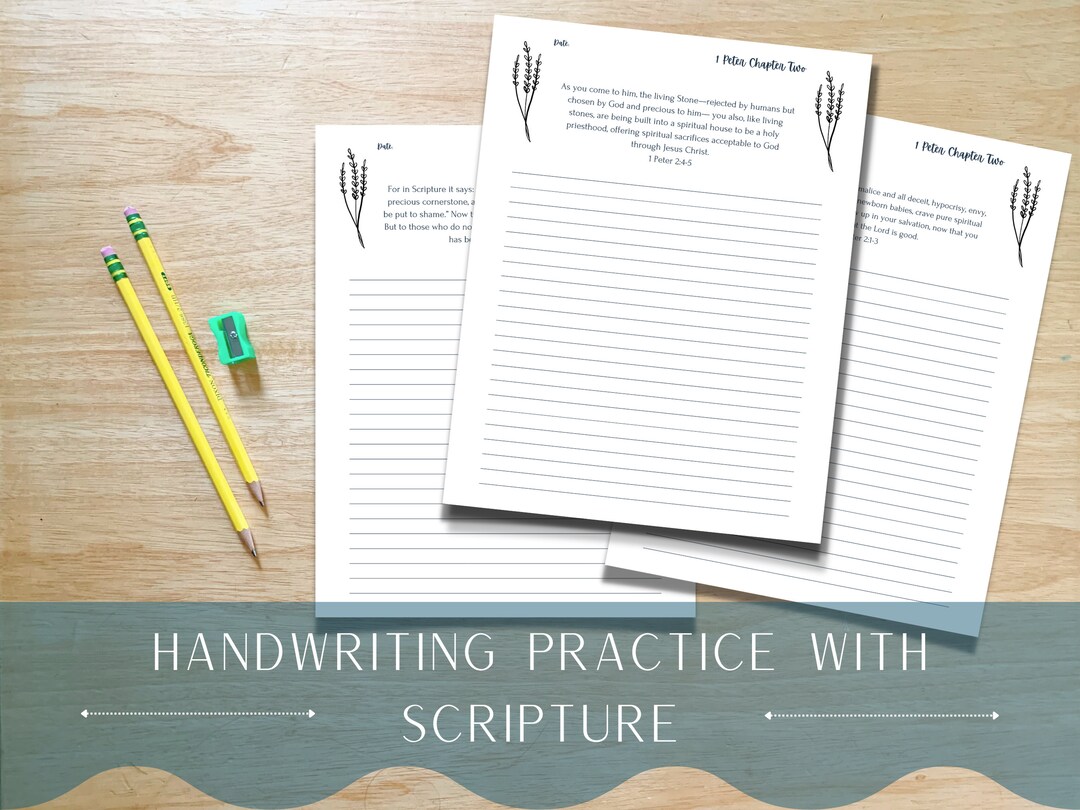 Homeschool Scripture Bible Copywork Handwriting Practice Morning Basket ...
