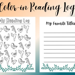 Reading Log Printable Literature Journal Morning Basket Progress ...