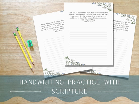 Homeschool Bible Scripture Copywork Pages Charlotte Mason Education ...