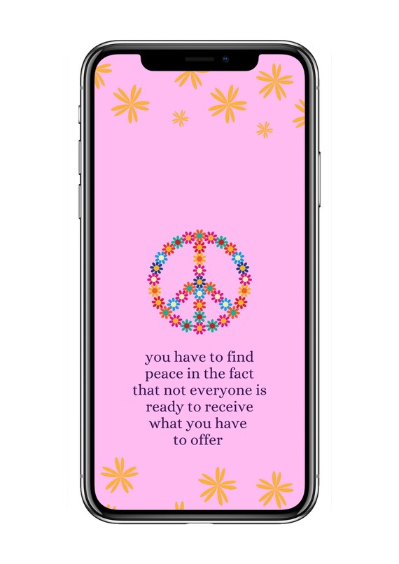 Find Peace Phone Background | Etsy