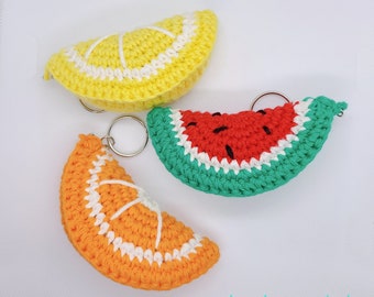 Crochet Fruit Keychain - Etsy