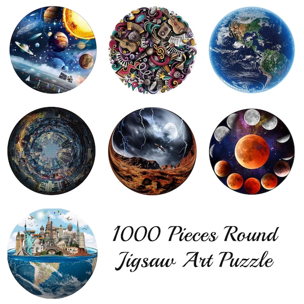 Round Jigsaw Puzzle - Etsy