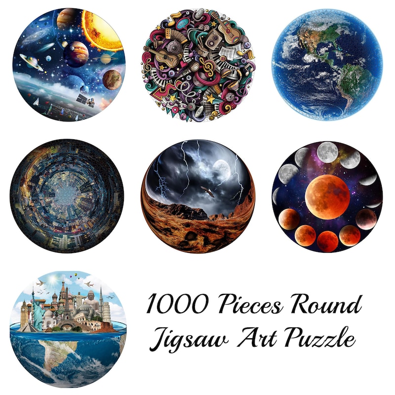 Round Jigsaw Puzzle - Etsy