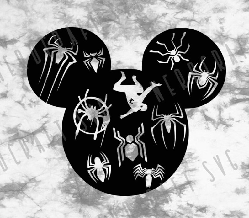 Spider Mouse Digital Design Svg Pdf Png Cut Engrave Craft DIY File ...