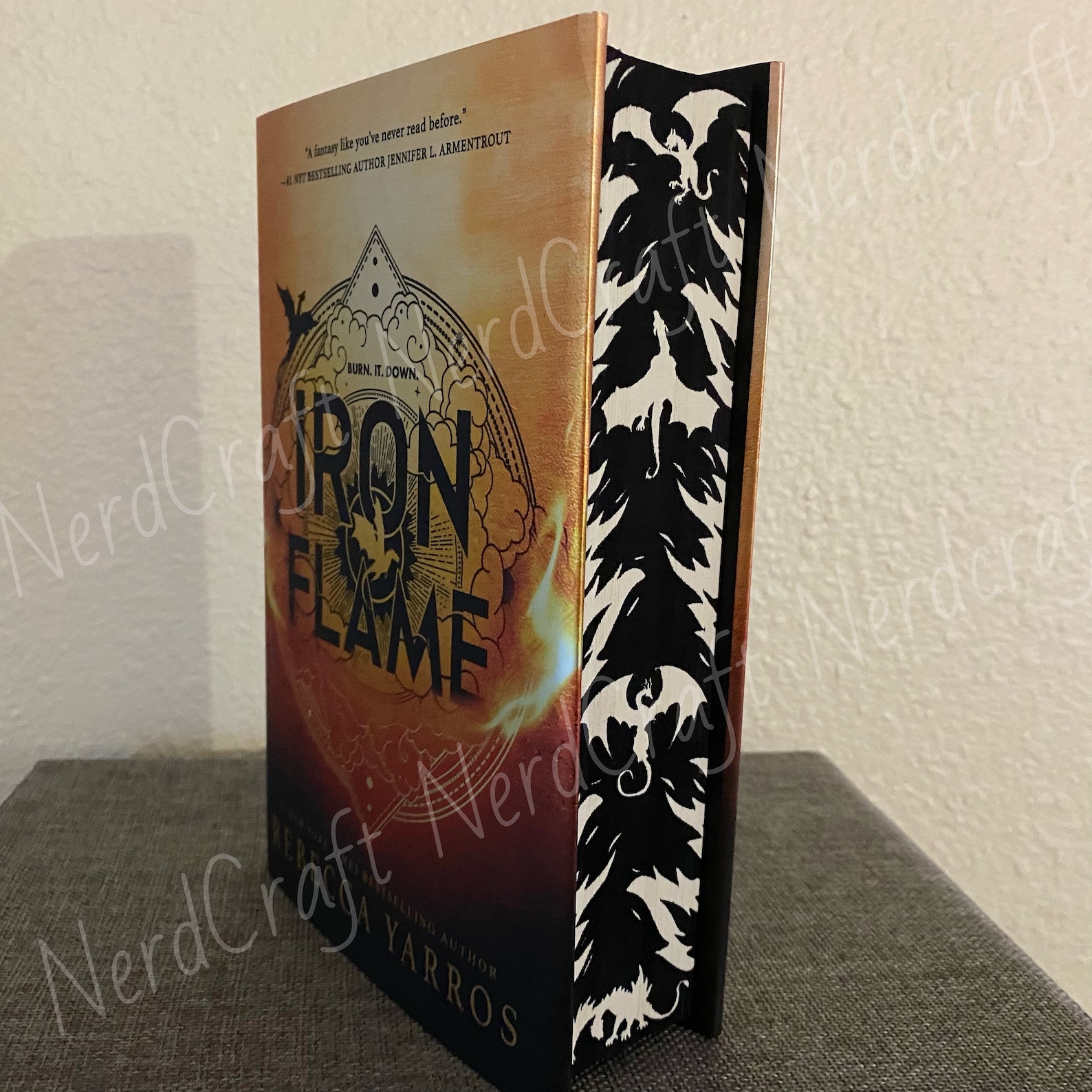 Dragons Sprayed Edge Designs on Fourth Wing and Iron Flame Custom ...