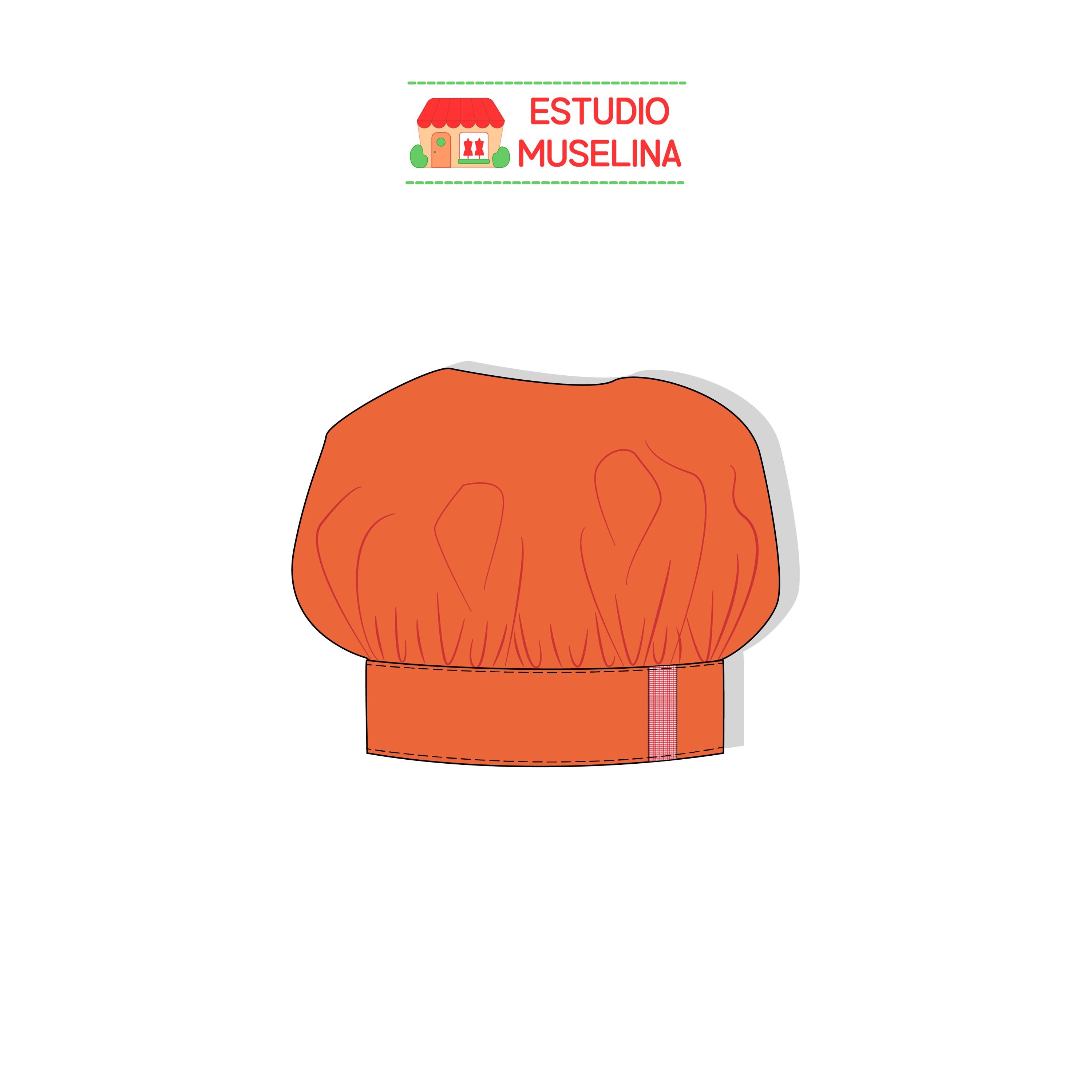 Kids Chef Hat Sewing Pattern PDF Mandarina – 5 Sizes – Bilingual ...