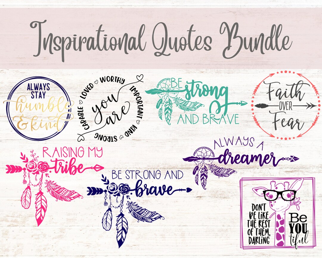 Inspirational Bundle Svg, Motivational Svg, Self Love Svg Bundle, Cut ...