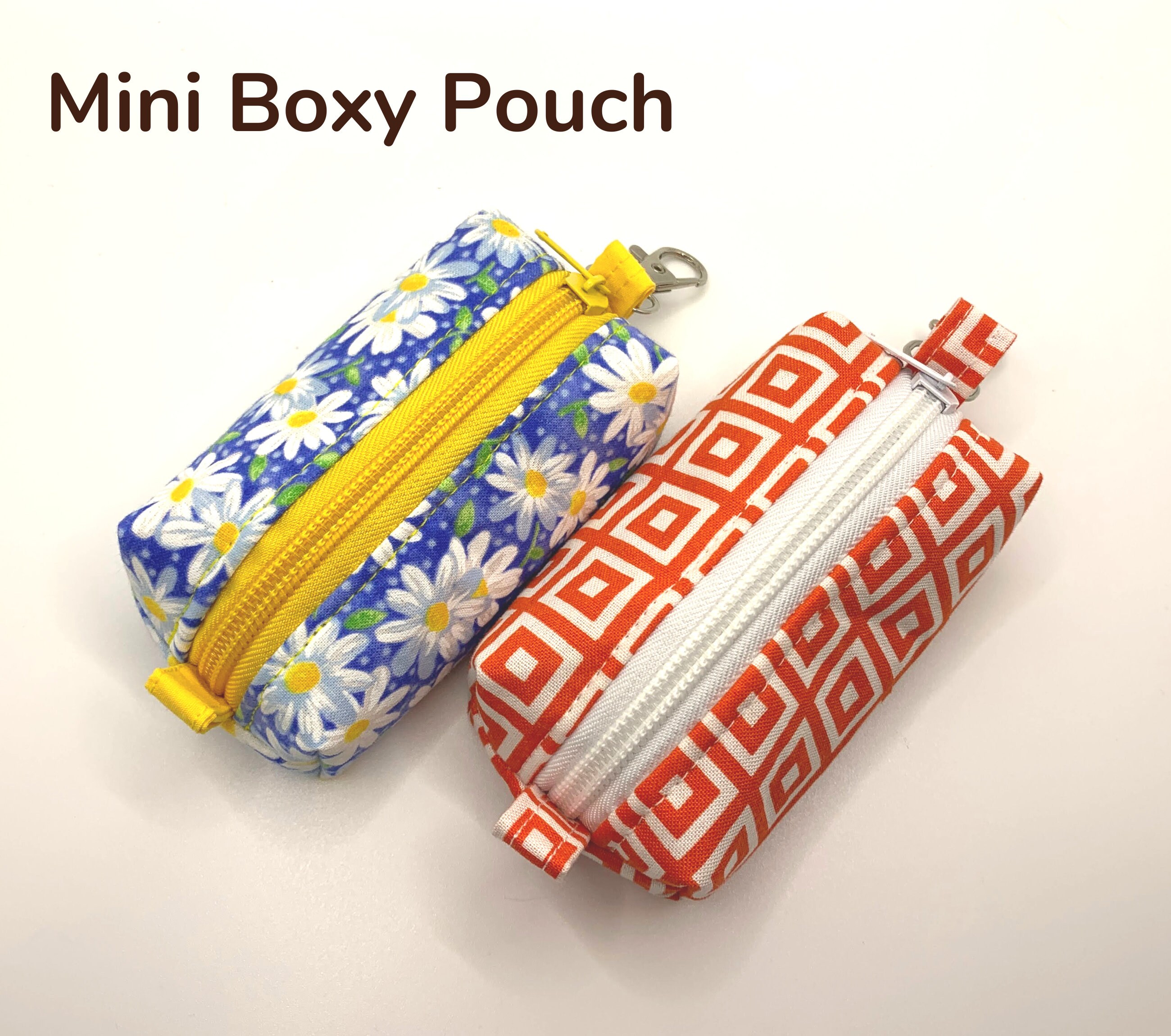 Small Boxy Bag Keychain Wallet Mini Zipper Coin Pouch Size - Etsy