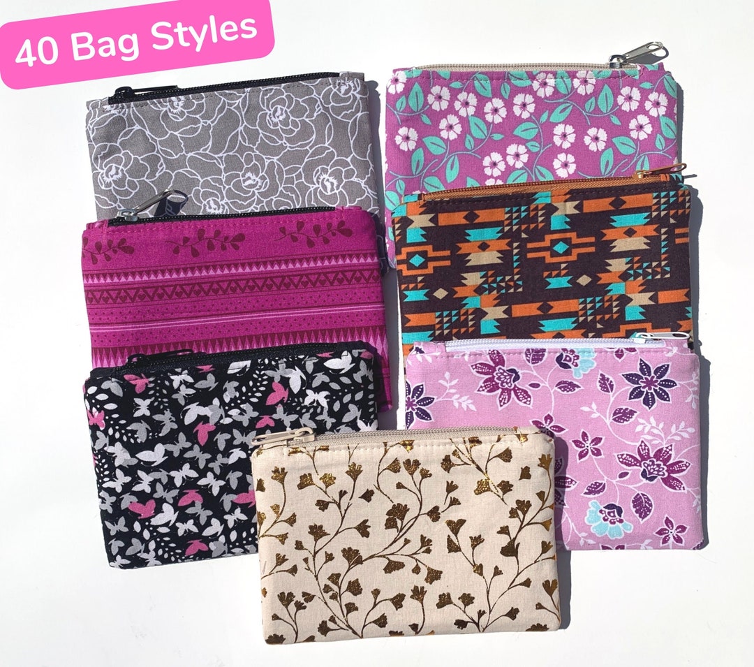 40+ Styles - 6" X 4" Zipper Coin Pouch, Small Wallet, Coin Purse ...