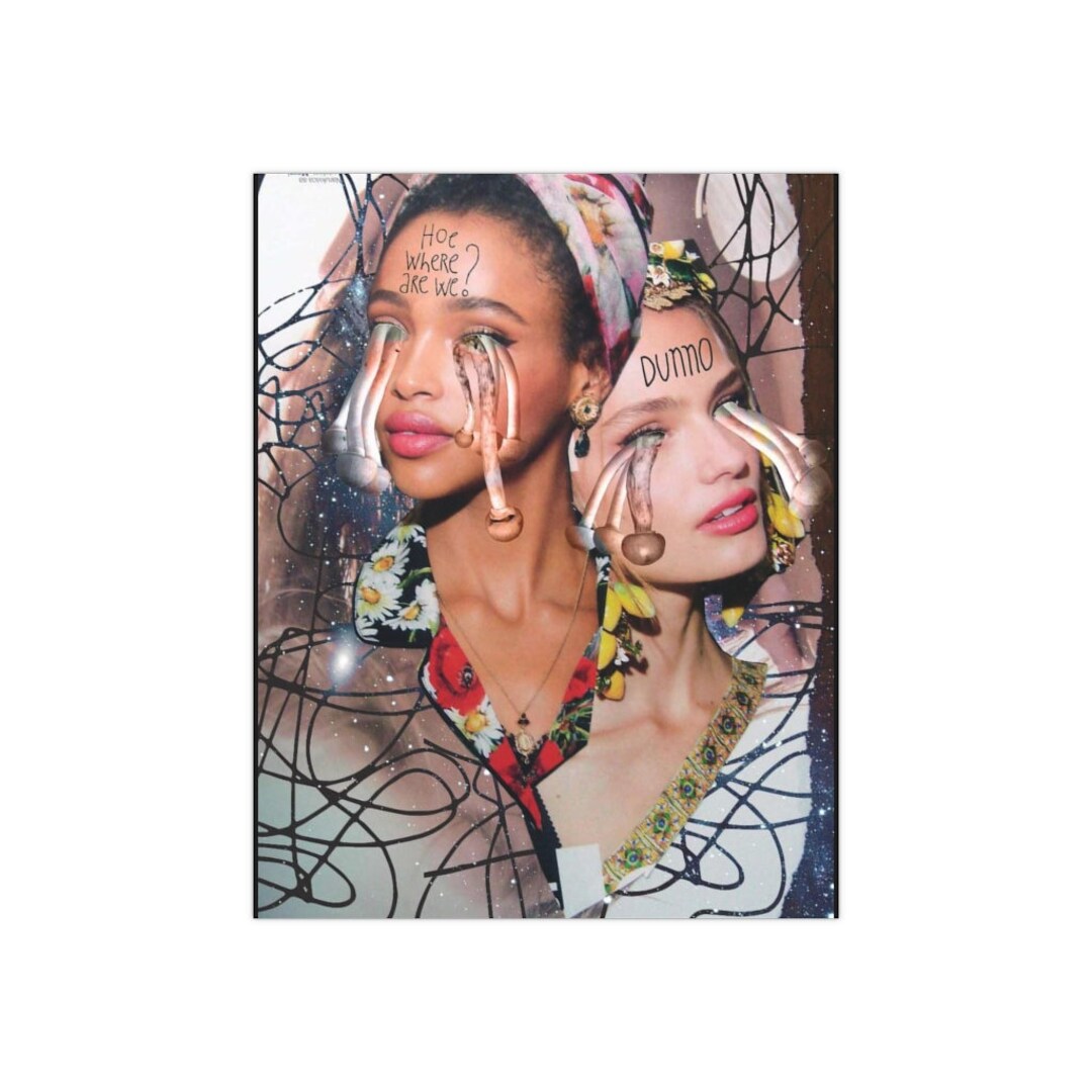 Trippy Friends Poster Space Posters - Etsy