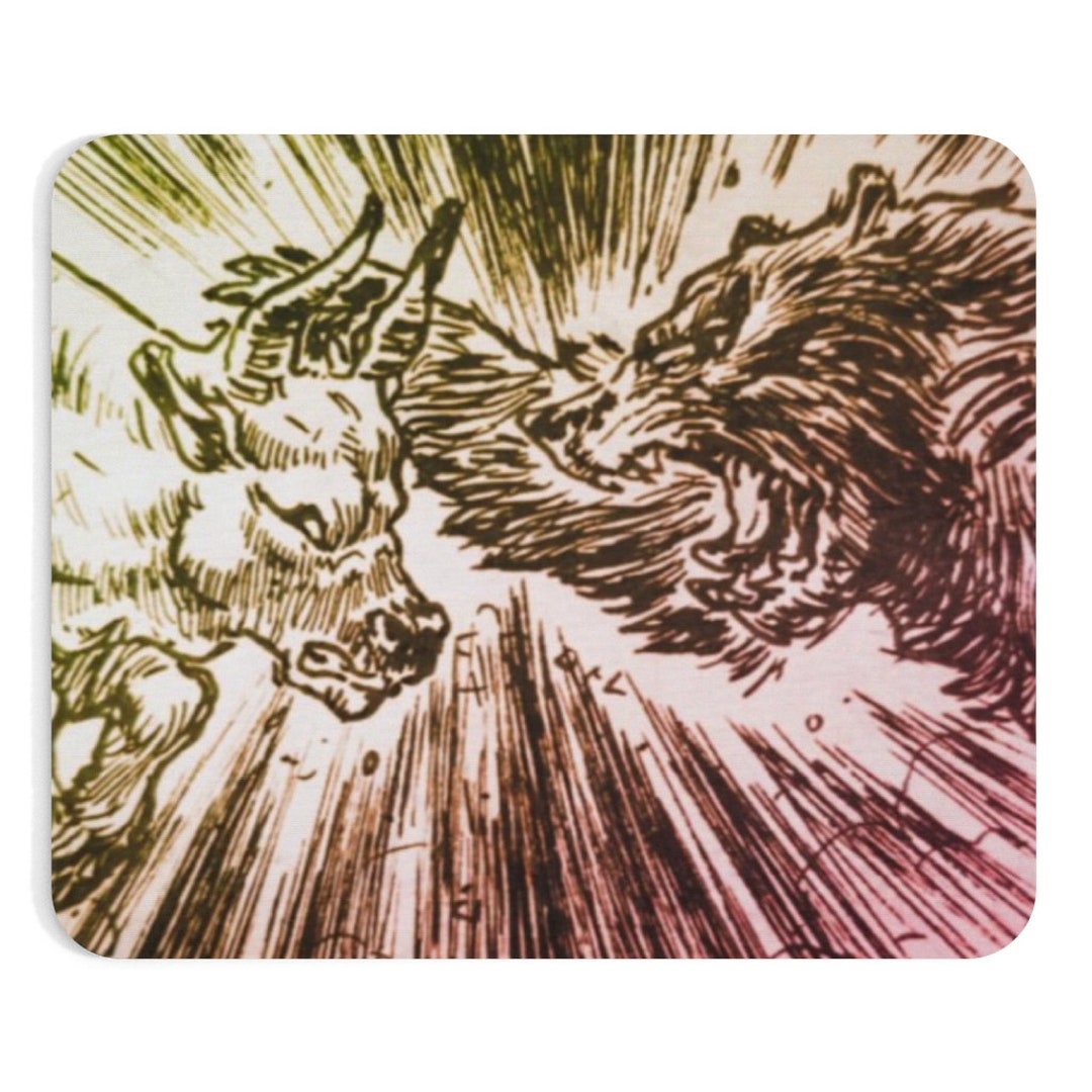 Mouse Pad-bull Vs Bear - Etsy
