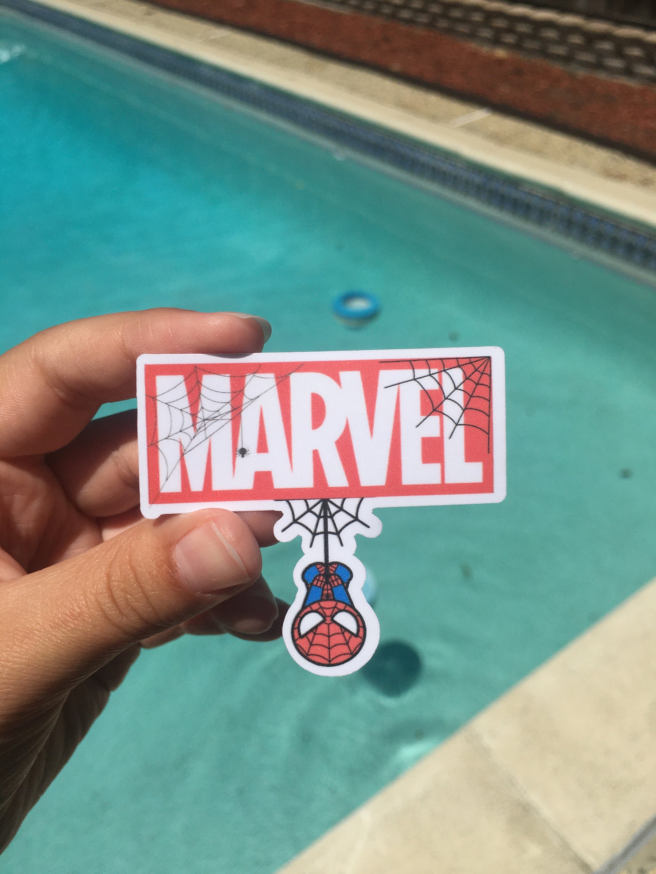 Spider-man / Marvel Logo Sticker Marvel Sticker Marvel - Etsy