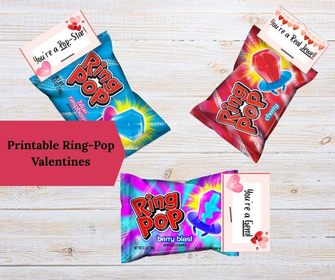 Ring Pop Valentine Printable Classroom Valentines You’re a Gem ...