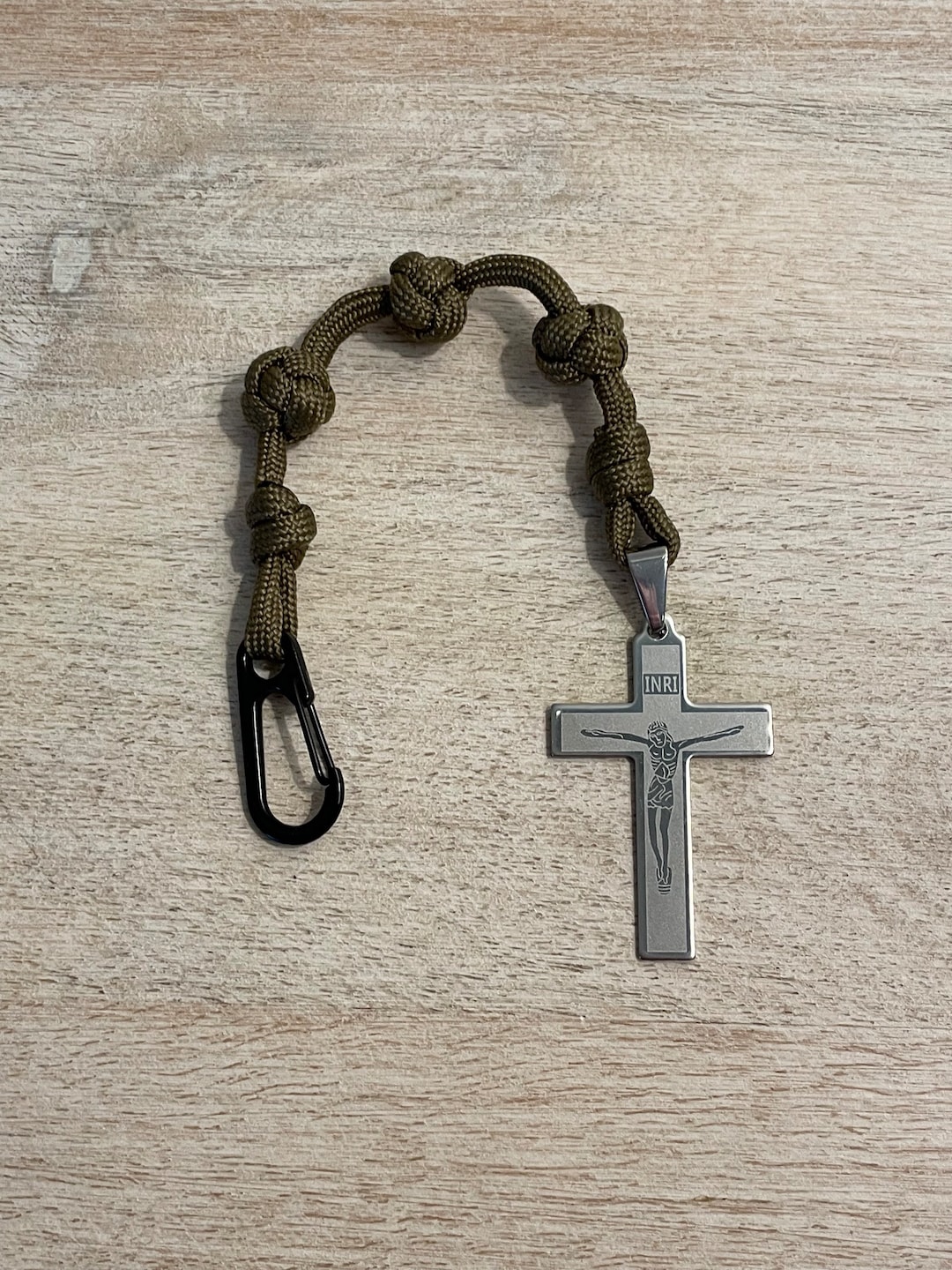 3 Hail Mary Novena Keychain With Laser Engraved Crucifix, Corpus ...