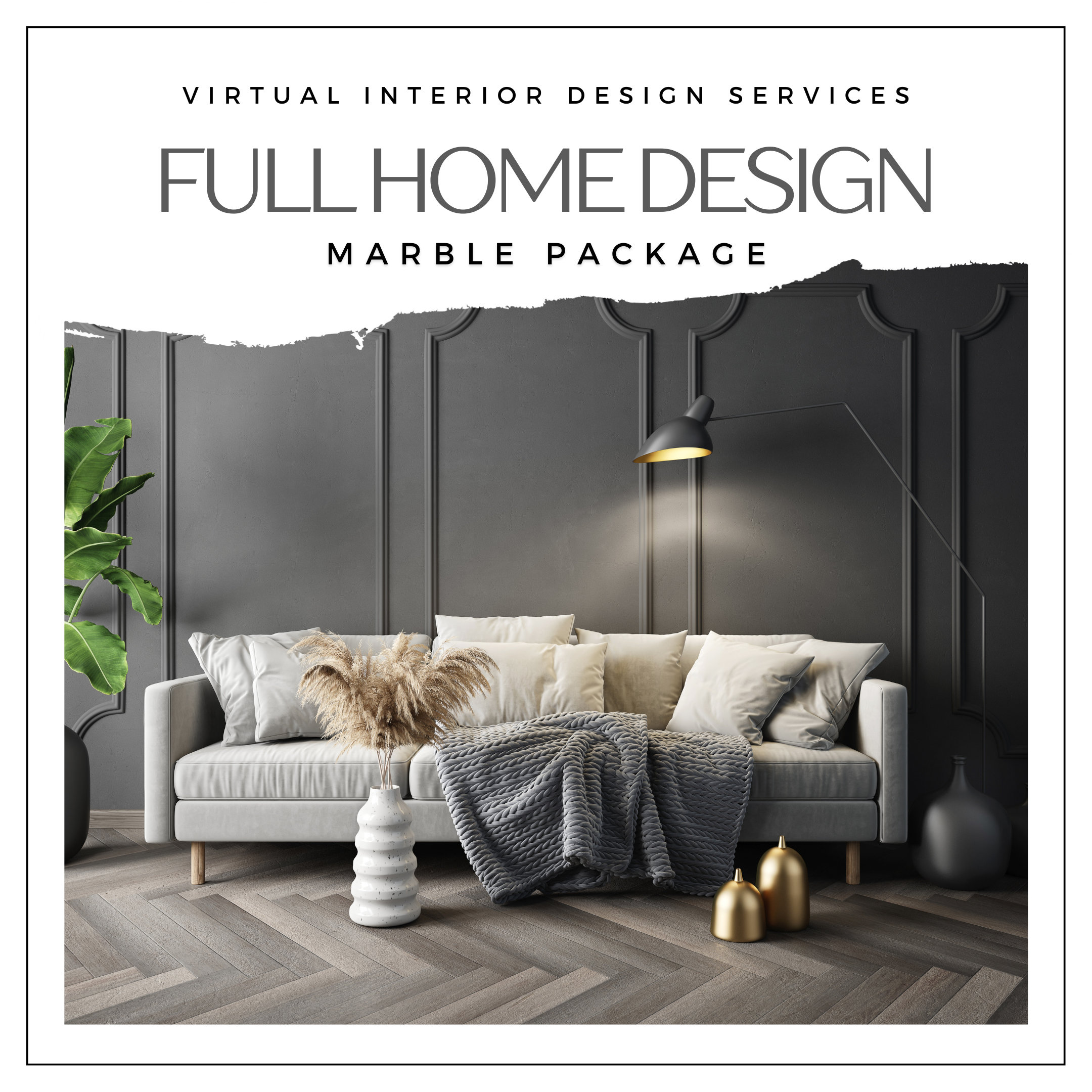 Full Home Virtual Interior Design - Marble Package - Complete Home Design Package for 9 Rooms ...