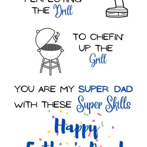 Father's Day Printable Foldable Card Template Fathers Day Card Gift for ...