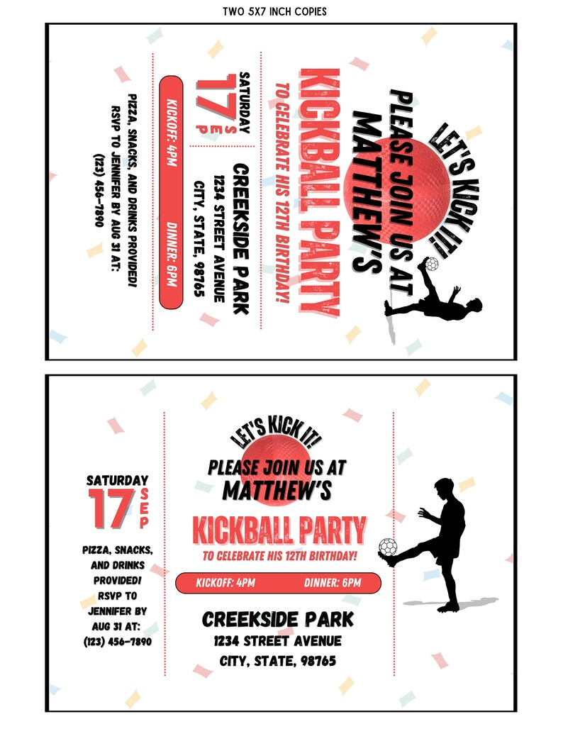 Kickball Party Invitation | Kickball Party | Kickball | Digital ...