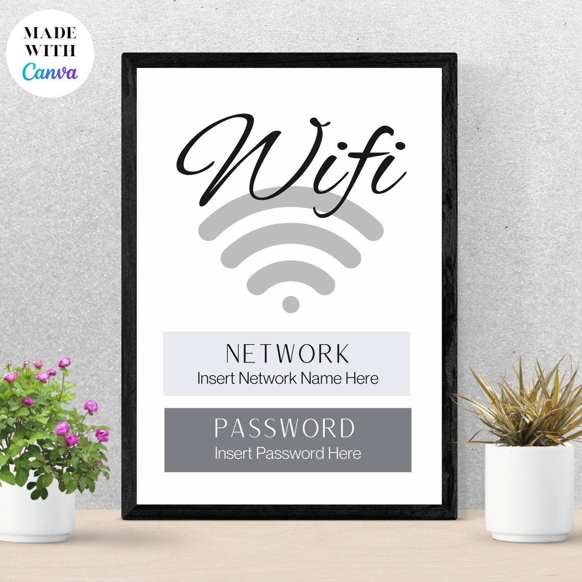 Wi-fi Password Sign (1 Page DIGITAL DOWNLOAD), Wi Fi Password Sign ...