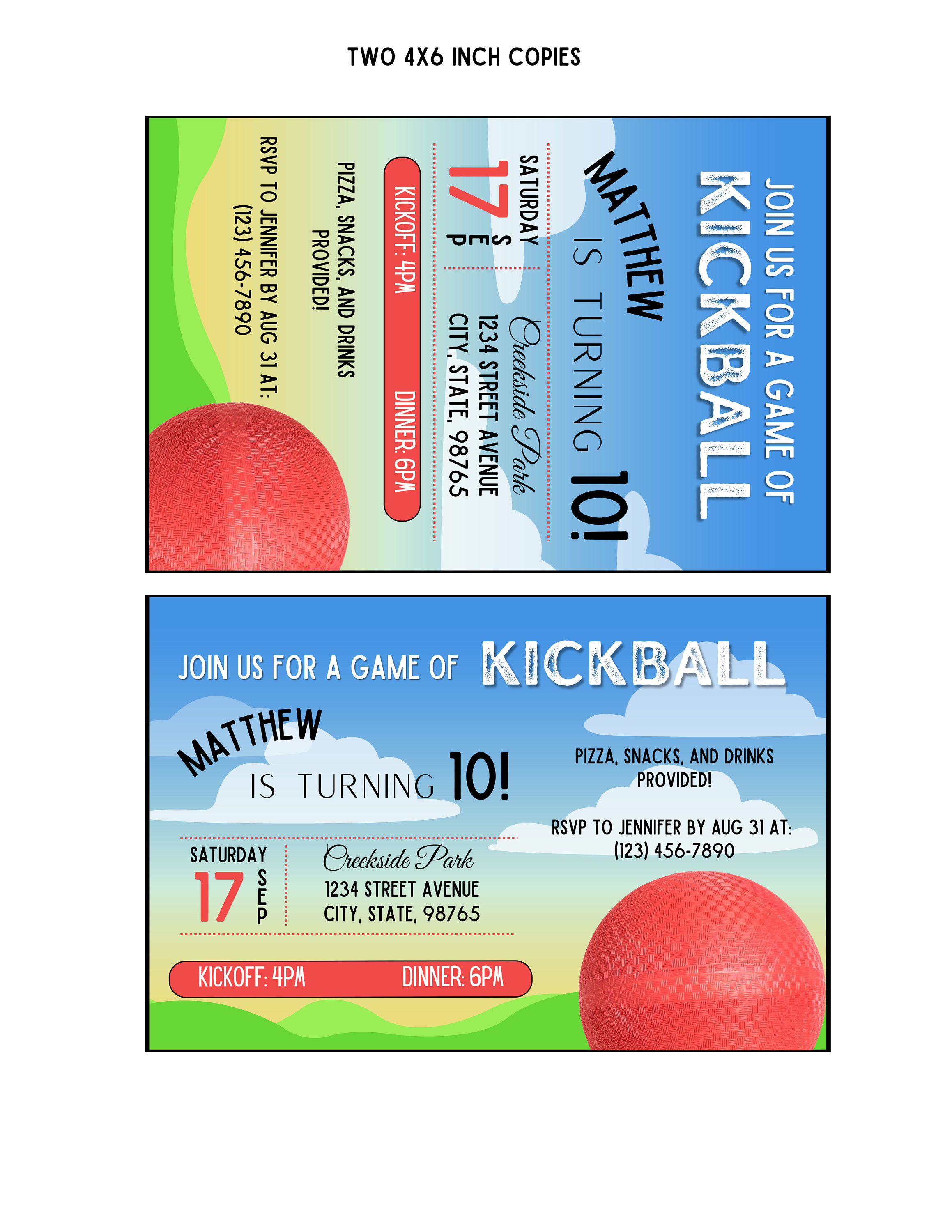 Kickball Party Invitation Kickball Party Kickball - Etsy