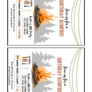 Bonfire Birthday Invitation (digital Download) | Booze and Bonfires ...