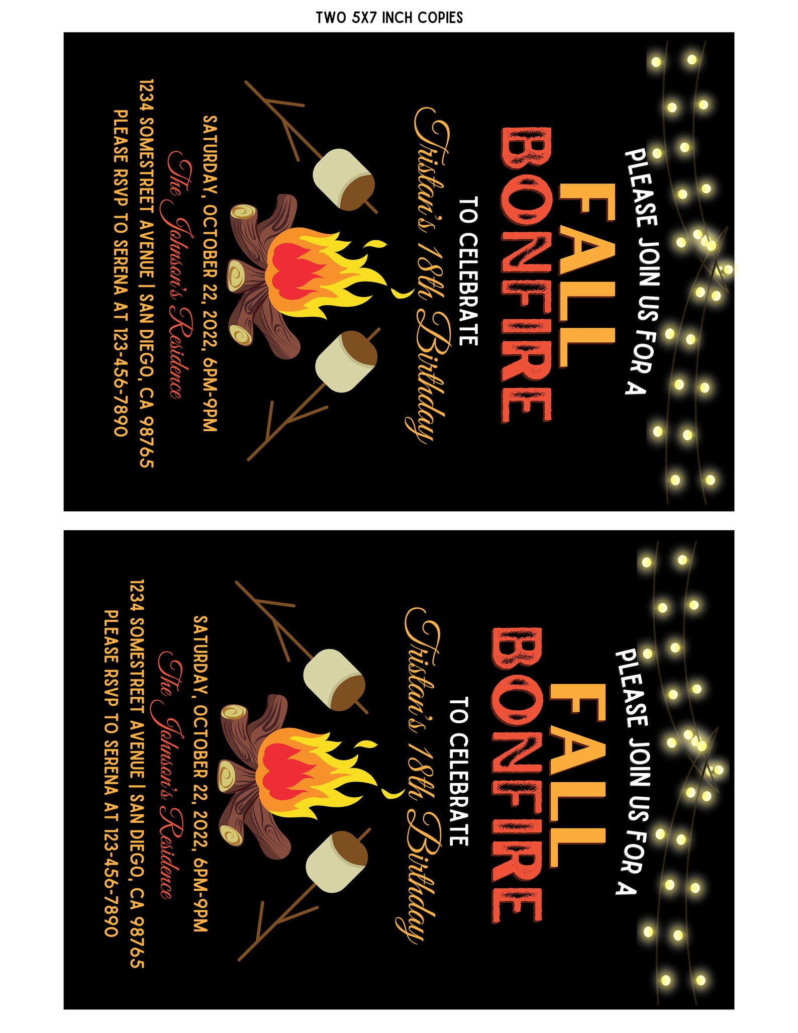Bonfire Invitation | DIGITAL TEMPLATE | Bonfire Night | Booze and ...