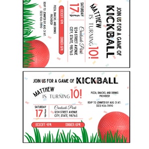 Kickball Party Invitation | Kickball Party | Kickball | Digital ...