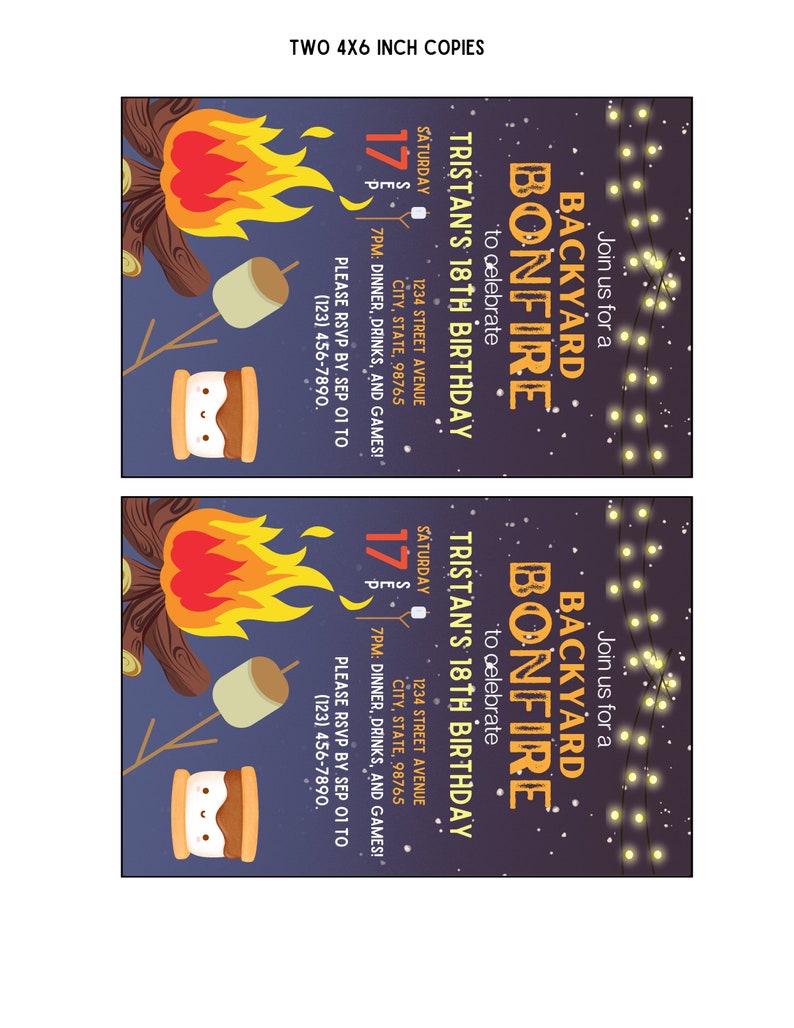 Bonfire Invitation DIGITAL TEMPLATE Bonfire Night Booze and Bonfires ...