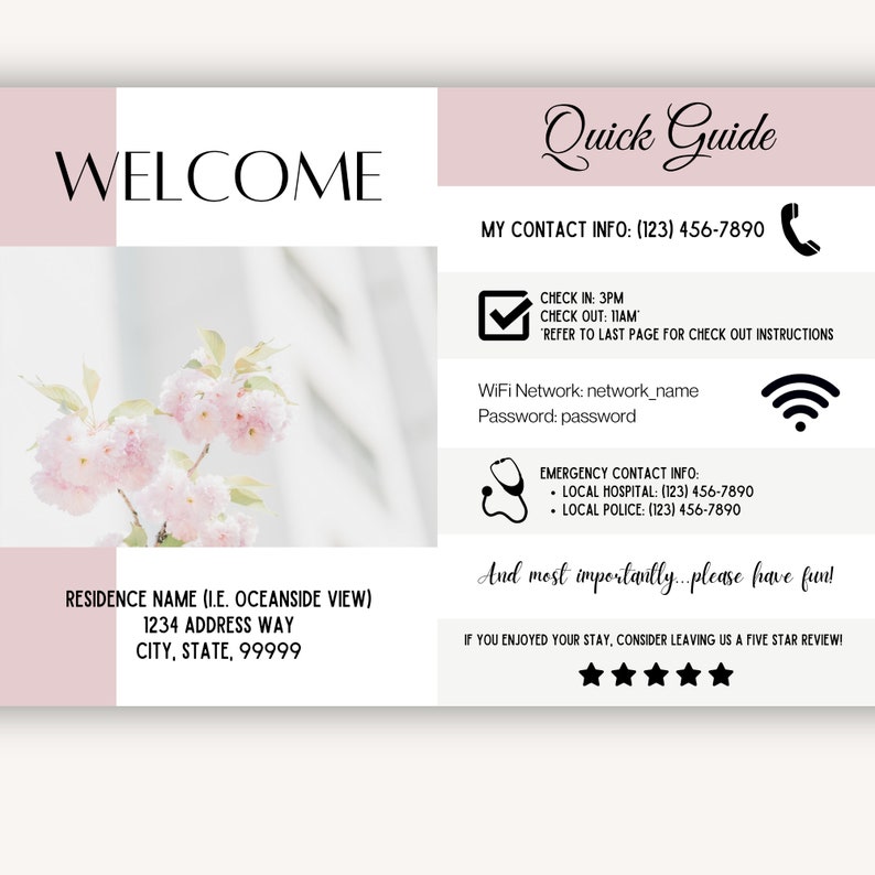 Airbnb Welcome Book Template Vacation Home Rental Guide Book Home ...