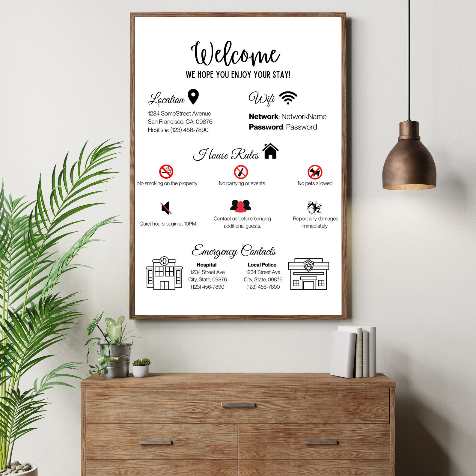 2 Page Airbnb Welcome, Welcome Sign, Airbnb, 2 Page Airbnb Welcome Sign ...